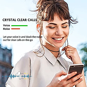 MoreJoy Wireless Earbuds, Bluetooth Earbuds Stereo Bass Sound, Bluetooth Headphones with Noise Cancelling Mic, IP7 Waterproof for Sports, 21H Playtime, USB-C Fast Charge, for Android iOS