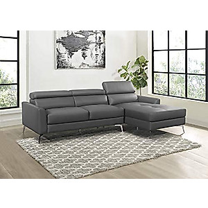 Lexicon Riggi Sectional Sofa Chaise, Gray