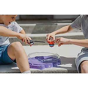 ROKK NOW Metal Fury Bey Battle Burst Gyro Attack with Starter Battle Arena, Launchers & Includes 4 Bay Battling Metal Gyro Bey Battle Top Blades for Adults, Boys & Girls