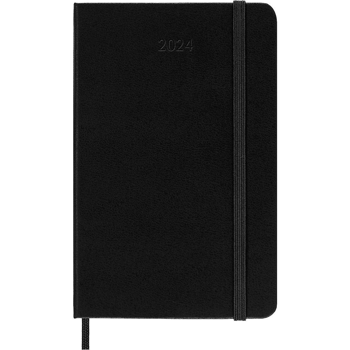 Moleskine DHB12WH2Y24 Notebook, Beginning January 2024, Weekly Diary, Horizontal (Horizontal) Hard Cover, Pocket Size (W x H x H): 3.5 x 5.5 inches (9 x 14 cm), Black