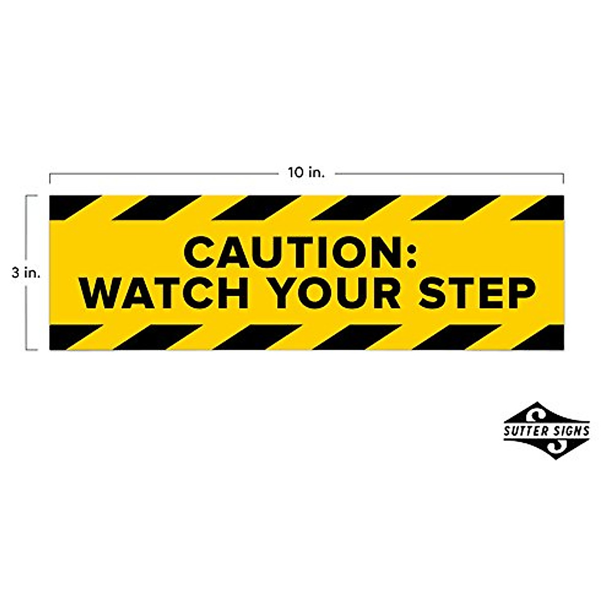 Caution Watch Your Step Sticker Signs (Pack of 2) | Workplace Safety Caution Wet Floor