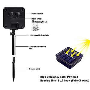 ENSHUI Solar String Lights Outdoor Waterproof 21 ft 30 LED Pink Flamingo Garden Lights 8 Lighting Modes Fairy Lights String Patio Lights Terrace Camping Christmas Decoration (Flamingo)