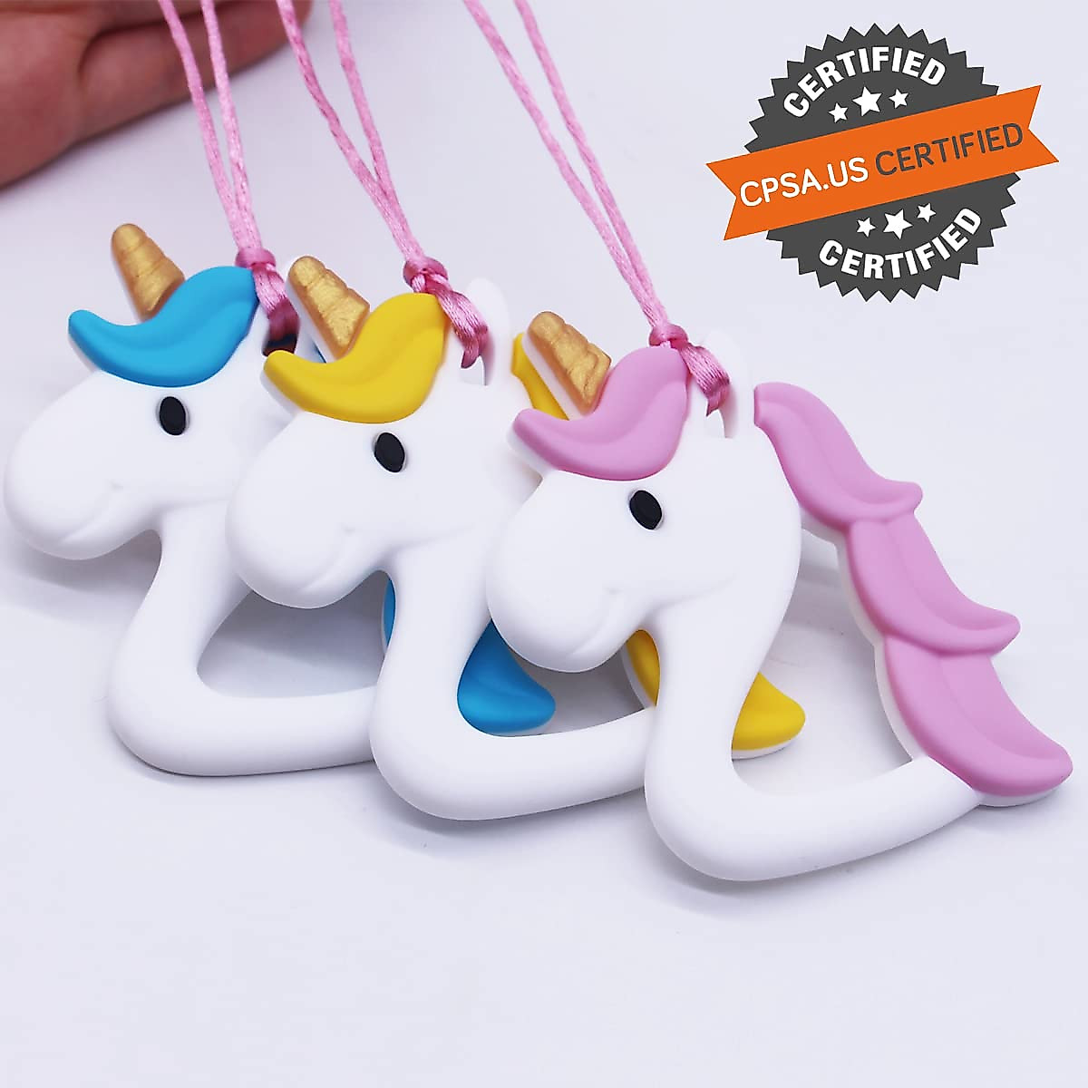 Xtra Tough Chew Necklace for Kids Girls - Chewing Necklace Teething Necklace Teether Necklace Chew Toys Teething Toys - Designed for Chewing, Autism Sensory Teether Toy