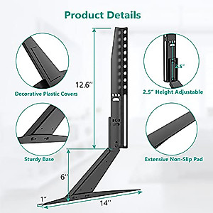 WALI Universal TV Stand Tabletop, for Most 23 to 42 inch LCD Flat Screen TV, VESA up to 400x300mm (TVS002), Black