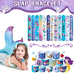 DMIGHT Mermaid Party Favors, 100 Pcs Mermaid Birthday Party Supplies, Baby Shower Goodie Bag Fillers Mermaid Party docorations