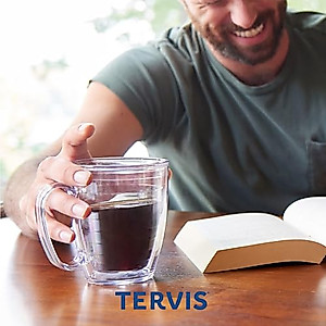 Tervis Retro Camping Made in USA Double Walled Insulated Tumbler Travel Cup Keeps Drinks Cold & Hot, 16oz Mug, Clear