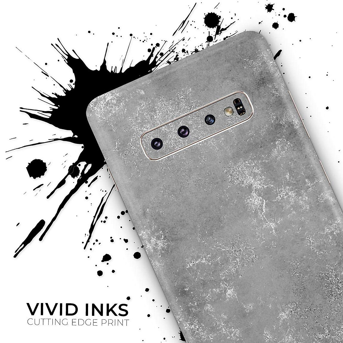 DesignSkinz Distressed Silver Texture v13 Protective Vinyl Decal Wrap Skin Cover Compatible with The Samsung Galaxy S20 (Screen Trim & Back Glass Skin)