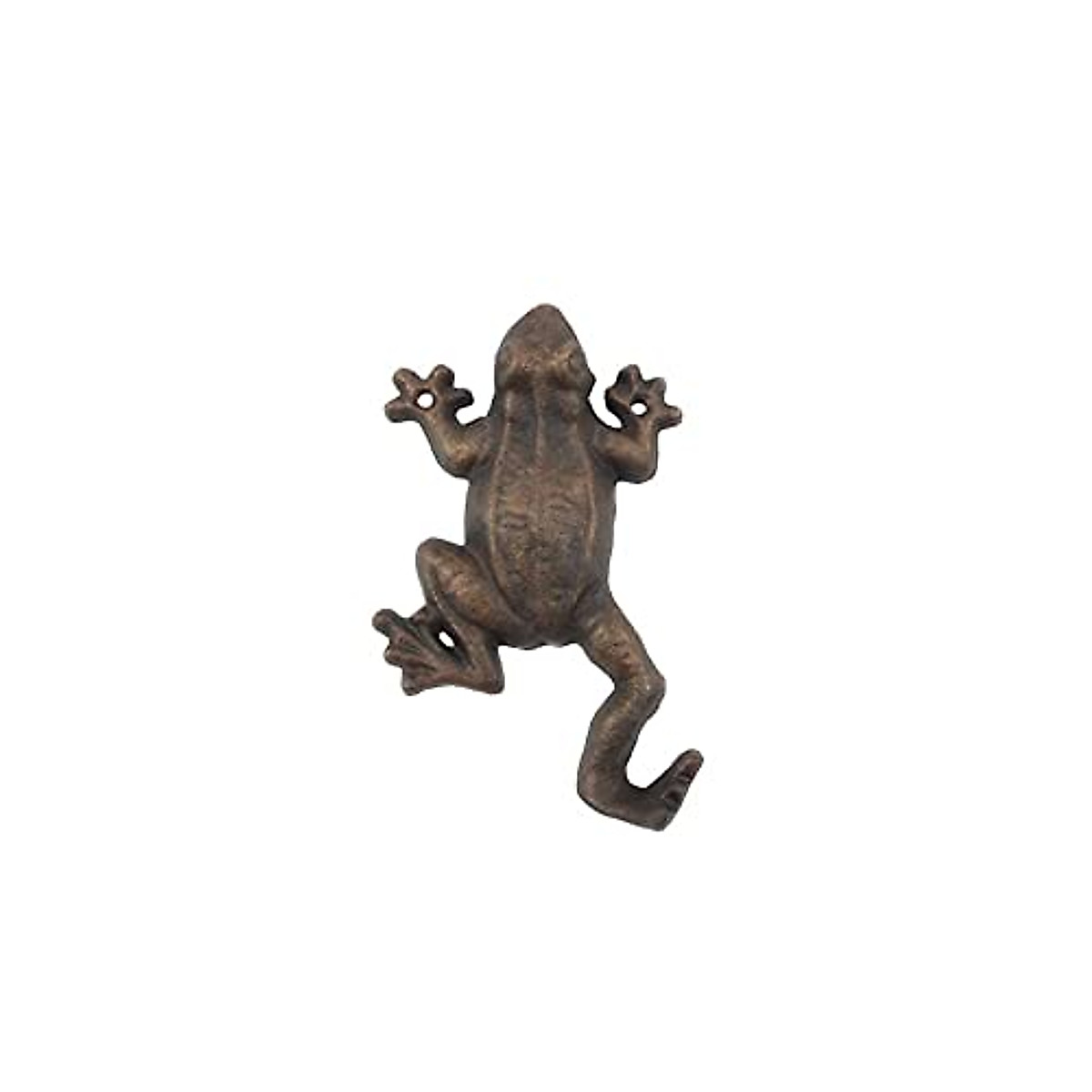 Handcrafted Nautical Decor Rustic Copper Cast Iron Frog Hook 6"