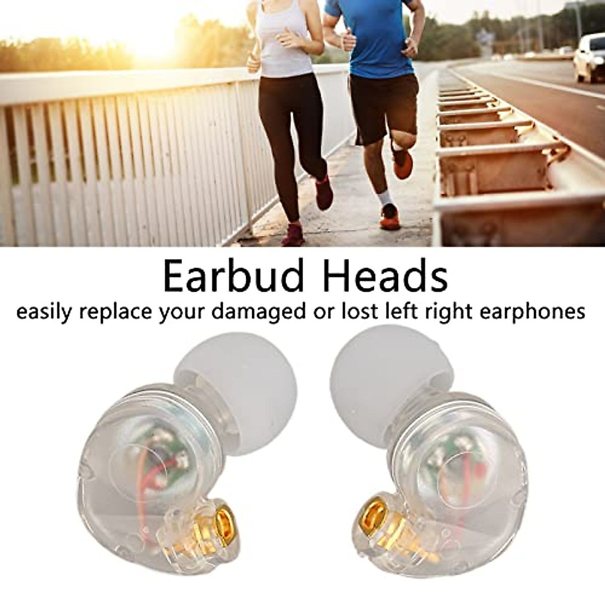 ASHATA Earphone Head Replacement for Shure SE215 SE315 SE535, Pluggable Detachable HiFi Earpiece Head,Sports Earphone Earbud Head, for MMCX Interface Cable(Transparent)