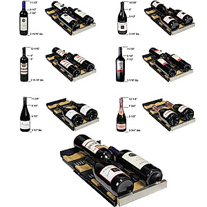 Allavino FlexCount VSWR36-2SSFN - 36 Bottle Dual Zone Wine Refrigerator with French Doors