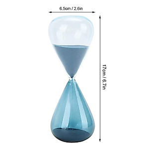 Hourglass Clock Blue Sand Timer, Innovative Cone Shape Unique Sand Clock Timer Glass Birthday Gift Office Kitchen Decor Table Ornament(S)