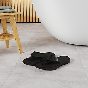 New Balance Men's 340 V1 Flip-Flop, Black/Magnet, 13