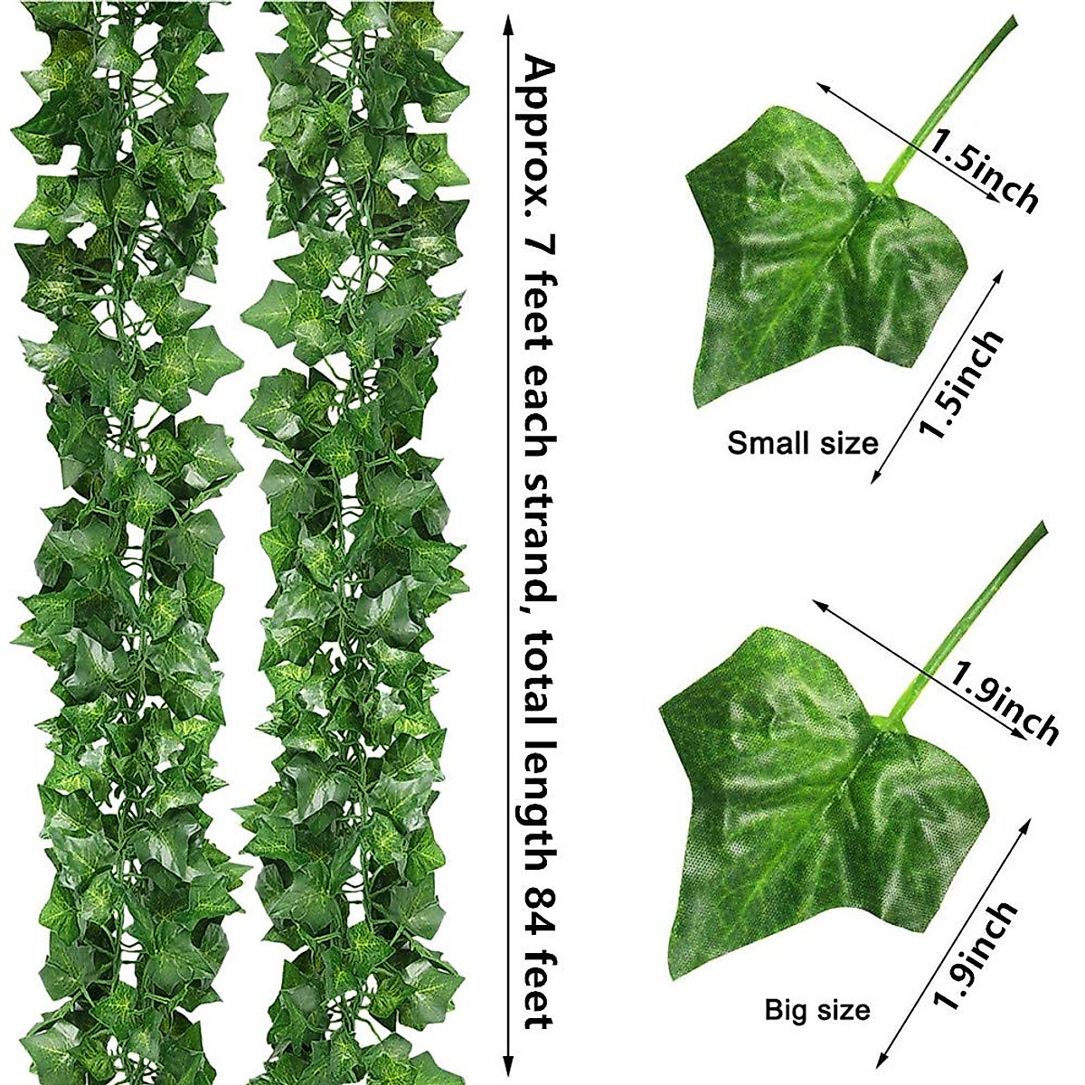 ZWYOQI 168 feet Artificial Vines Greenery Garland Fake Hanging Leaves Faux Foliage Plants for Wedding Party Garden Home Kitchen Office Wall Decorations (Watermelon/24 Strands)