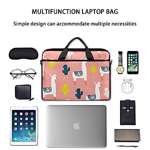 Lama Cactus Laptop Computer Bag Waterproof Shoulder Messenger Bag 13-15 inch Durable Laptop Tote Bag with Shoulder Strap Handle Lightweight Crossbody Briefcase