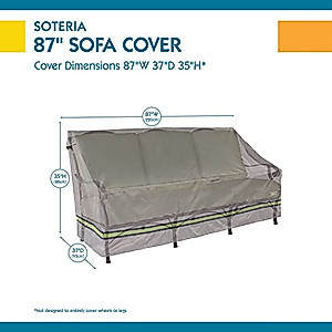 Duck Covers Classic Accessories Soteria Waterproof 87 Inch Patio Sofa Cover