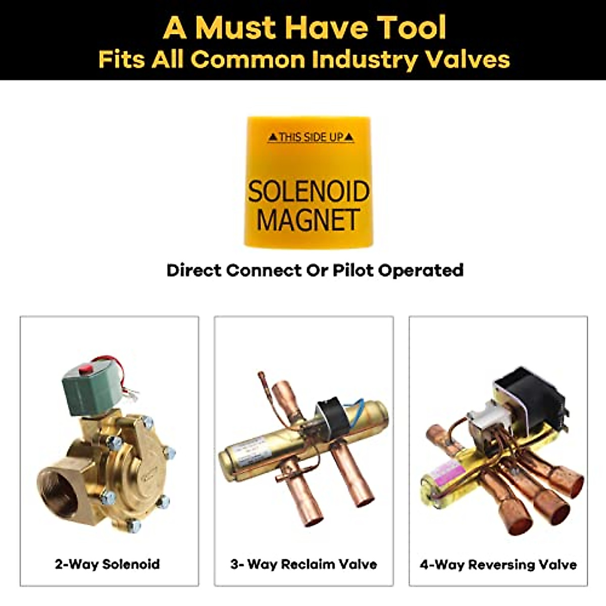 Solenoid Valve Magnet Tool #TLMKC, Solenoid Valve Troubleshooting Magnet 18 mm, Fits All Common Industry Valves