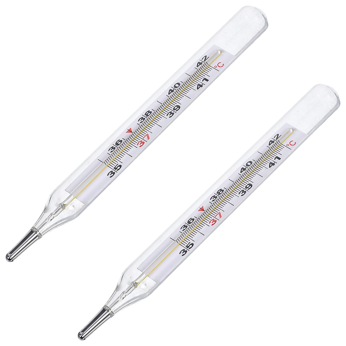 JOINPAYA 2Pc Glass Oral Temperature Adult: Free Clinic Armpit Fast Reading Fever Indicator