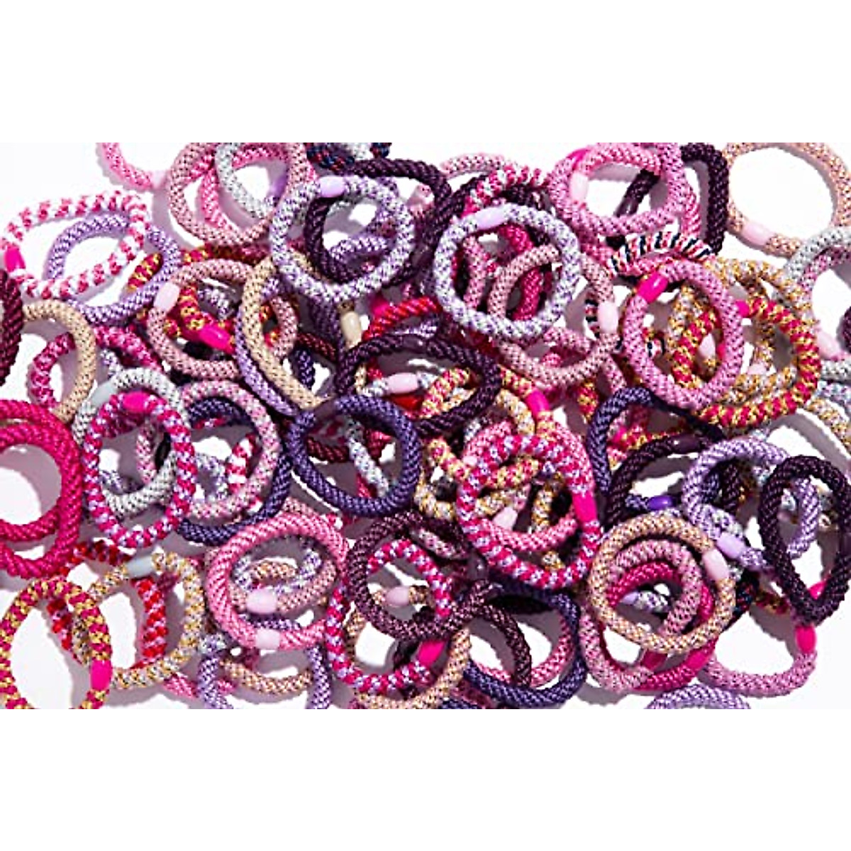L. Erickson Grab & Go Ponytail Holders, Bejeweled, Set of Fifteen - Exceptionally Secure with Gentle Hold