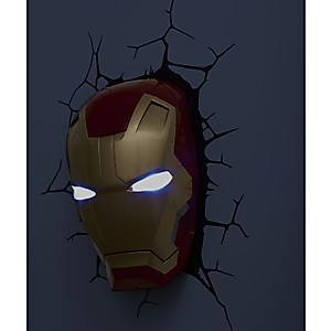 Marvel Comics 3D Iron Man Mask Wall Light