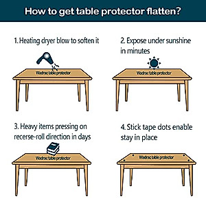 30X30 Inch Square Eco Clear Plastic Table Protector Thick Wipeable PVC Tablecloth Cover Mat Pad Transparent Vinyl Tablecloth Screen Protector Waterproof Hard for Kitchen Table Liner Marble Countertop