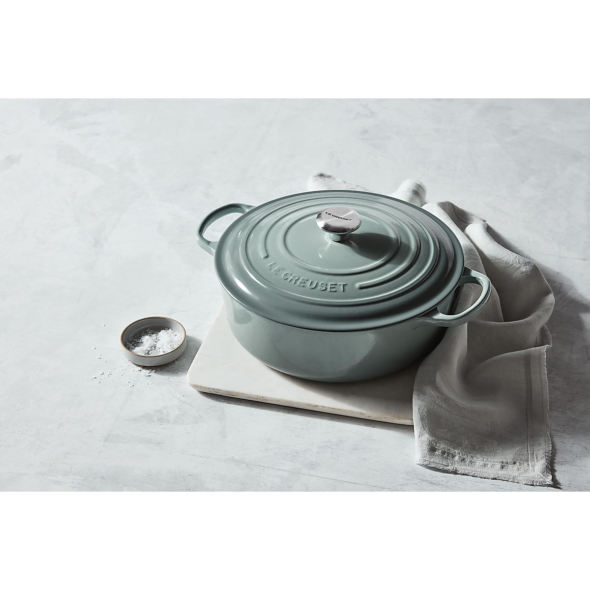 Le Creuset Enameled Cast Iron Signature Round Wide Dutch Oven, 6.75 qt., Oyster