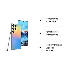 Unlocked Smartphone 2+16G Mobile 6.5 Inch HD Camera Touch Screen Dual SIM Cellphone Smart Phone for Father Childrens Gift (Blue)