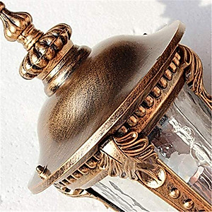 ZOUSHUAIDEDIAN Outdoor Wall Lights, Waterproof Outdoor Light Fixtures Wall Mount, Porch Light, Glass Shade, E27 Socket Exterior Wall Sconce Lighting, Wall Lamp for Garage, Porch, Doorway, Patio, Garde