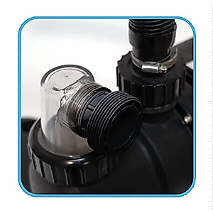 Swimline HydroTools 12 Inch Above Ground Swimming Pool Sand Filter Pump System with 40mm to 1.5 Inch Soft Sided Pool Filter Hose Connection Kit