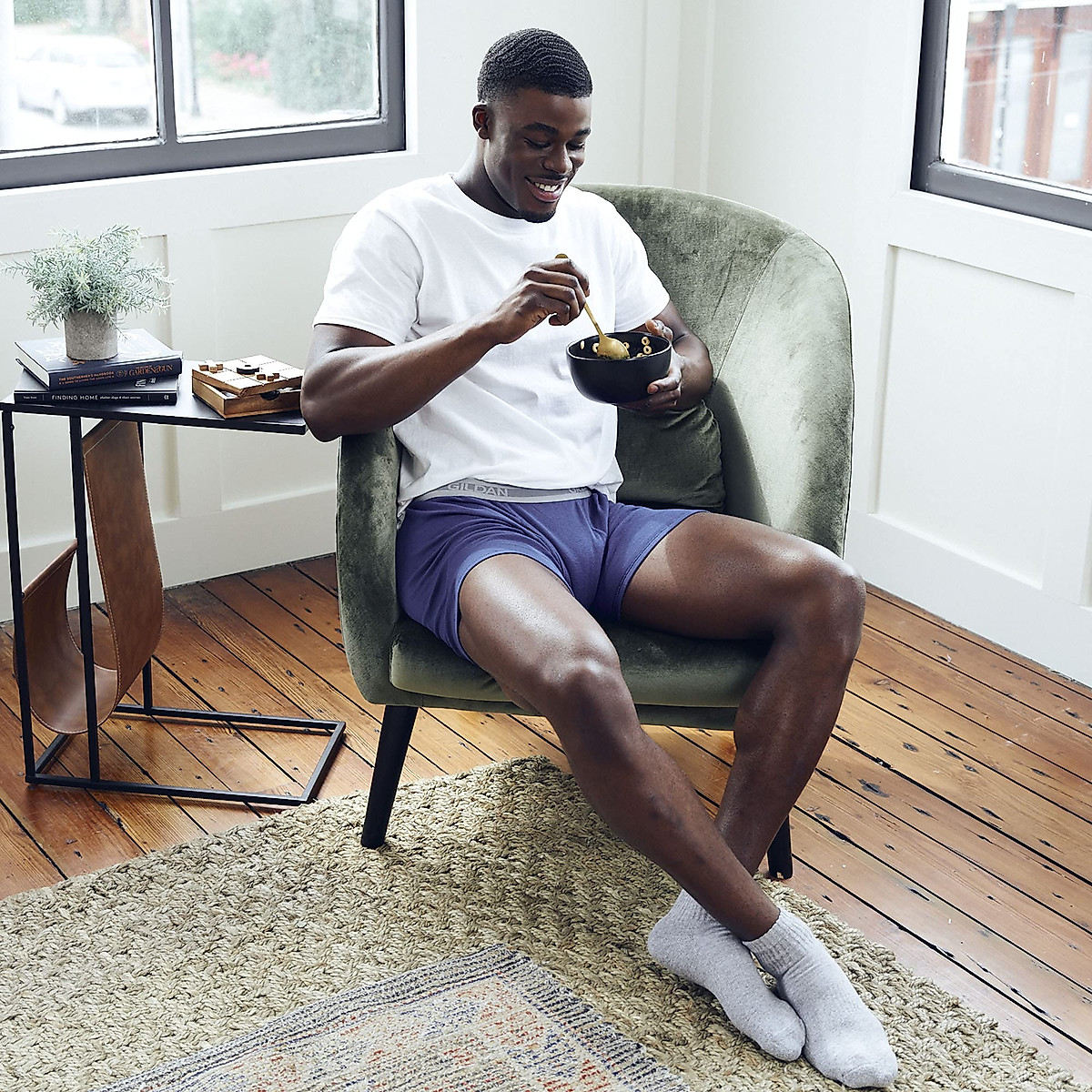 Gildan Men's Active Cotton Ankle Socks, 10-Pairs, White, Shoe Size: 6-12