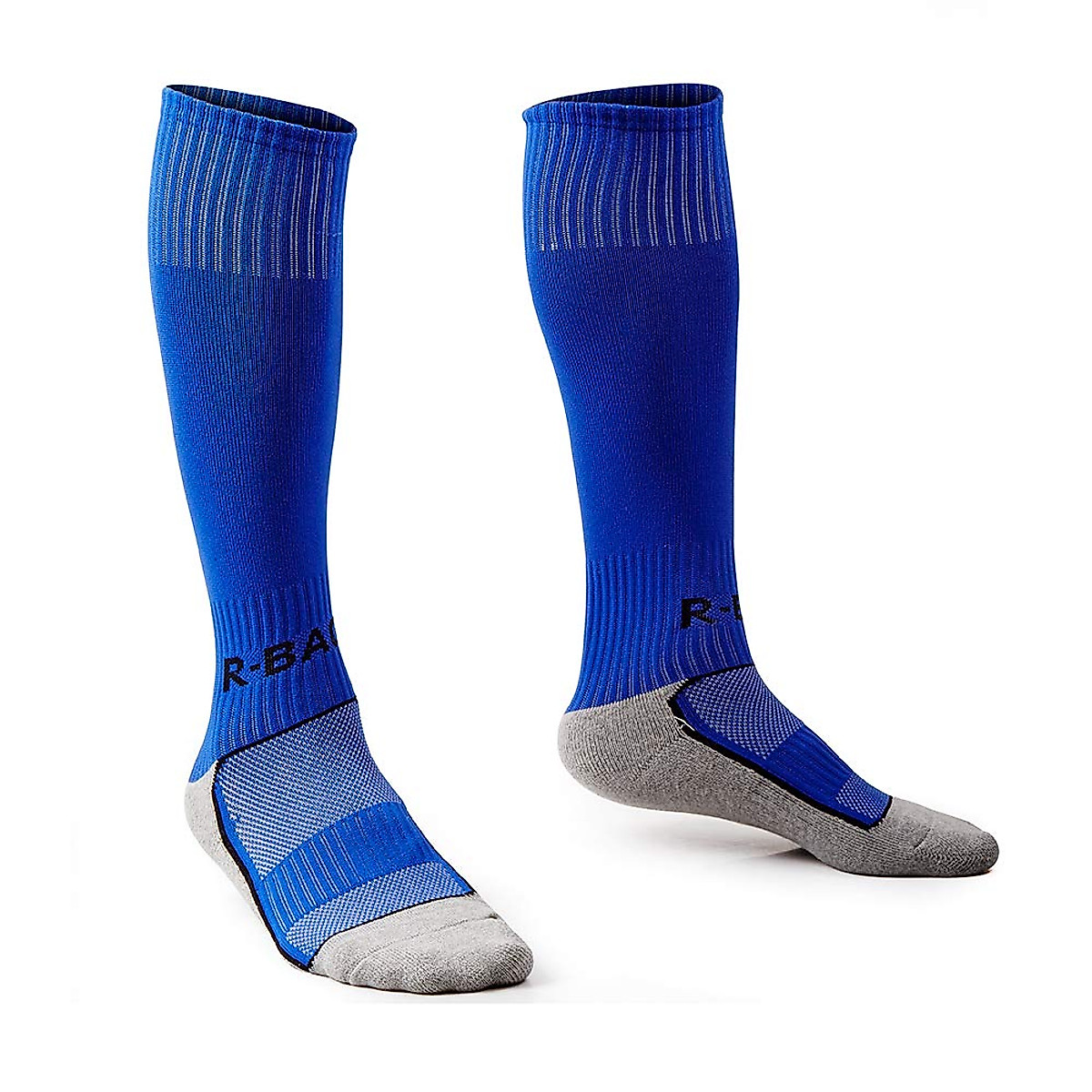 AII 5 Pairs Kids Soccer Socks Boys Girls High Tube Long Knee Athletic Football Socks (4-18 Years) color mess (multicolored, Large)