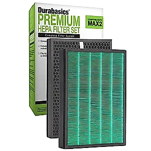 Coway Filter Replacement for 400/400S Airmega Max 2, High Performance True HEPA and Activated Carbon Filter for Air Purifier, 2-Pack