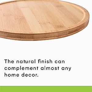 Prosumer's Choice Bamboo Lazy Susan Spinning Organizer Turntable - 10x10-Inch Revolving Condiment and Spice Rack - Multipurpose Rotating Bamboo Wood Organizer for Kitchen Countertop or Bathrooms
