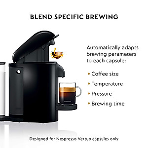 Nespresso VertuoPlus Coffee and Espresso Maker by Breville Aeroccino, Ink Black AND
