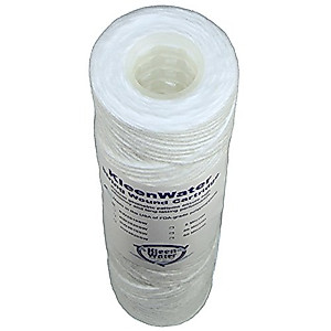 KleenWater KW2510SW Replacement String Wound Water Filters Cartridges, Dirt Rust Sediment Filtration, Made in USA, Set of 6