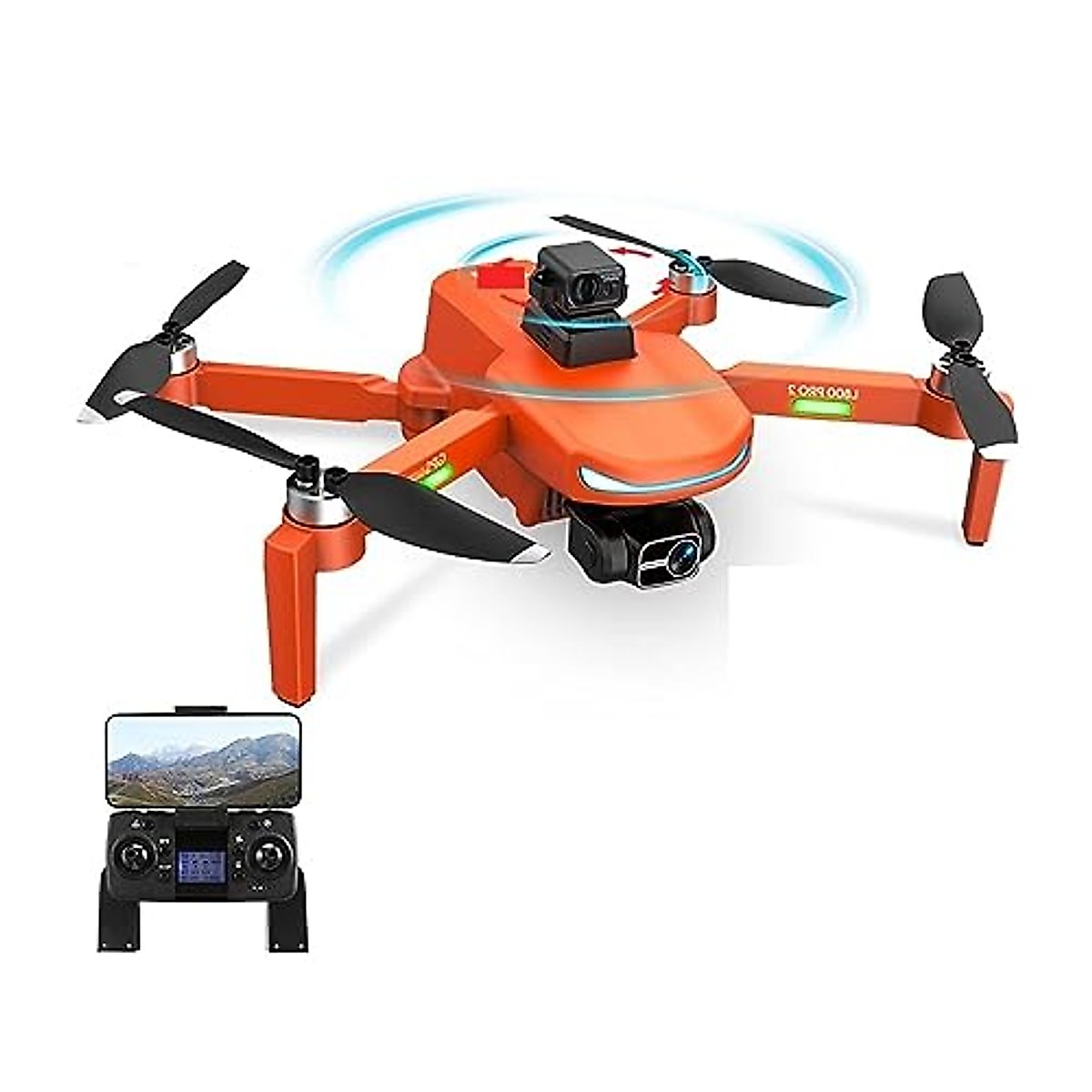 RKSTD 4K Camera GPS RC Drone For Adults, RC Quadcopter, Auto Return, Brushless Motor, Circle Flight, Waypoint Flight, Altitude Hold, Headless Mode, 360° Obstacle Avoidance