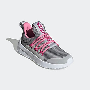adidas Lite Racer Adapt 5.0 Running Shoe, Grey/Grey/Team Real Magenta, 3 US Unisex Little Kid