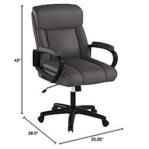OFM ESS Collection Plush Microfiber Office Chair, in Gray (ESS-3082-GRY)