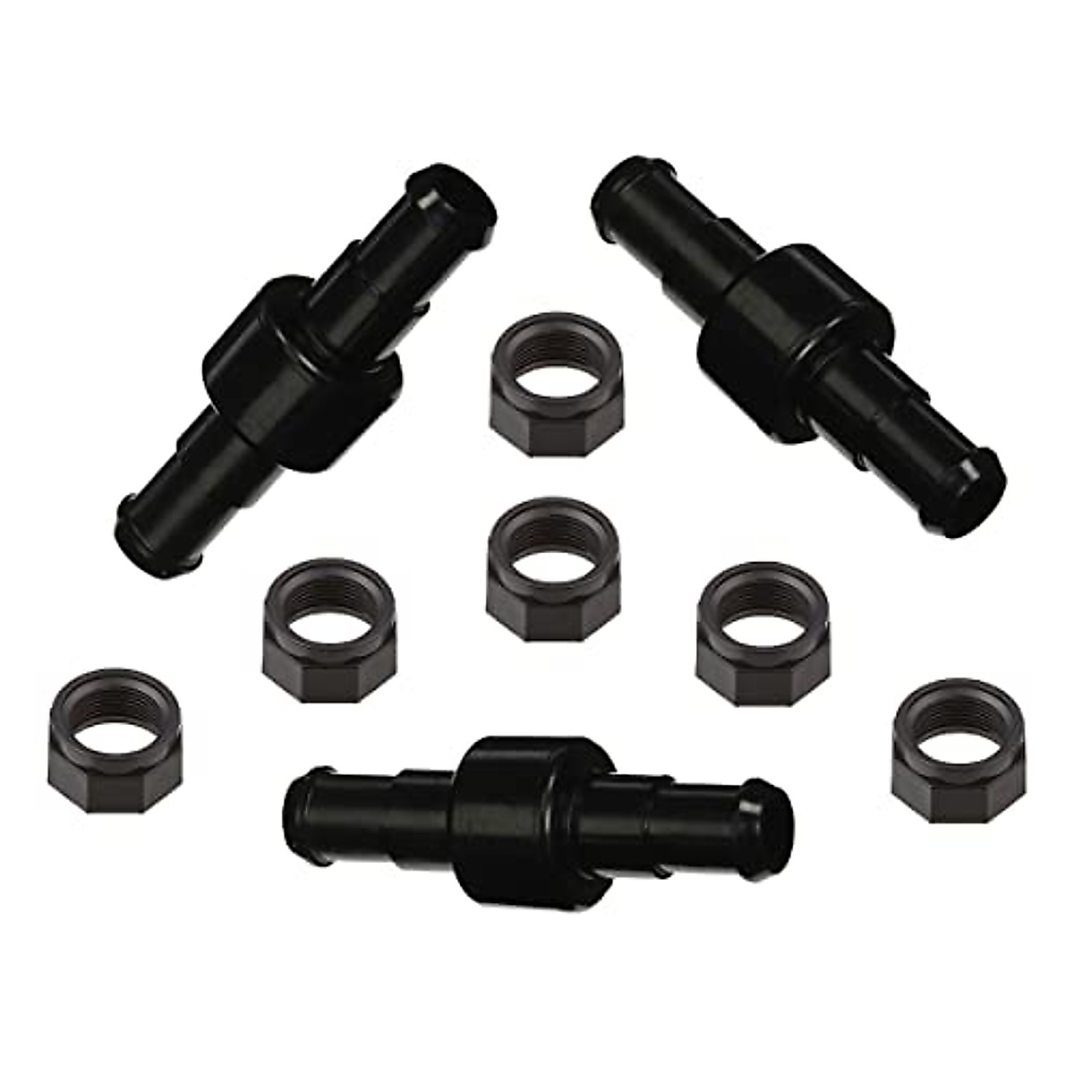 ATIE Pool Cleaner Black Feed Hose Swivel D21 and Black Hose Nut D16 Combo Kit For Zodiac Polaris 3900 Sport, 280 F5B Black Max, and TR35P Pool Cleaners (3 Pack)