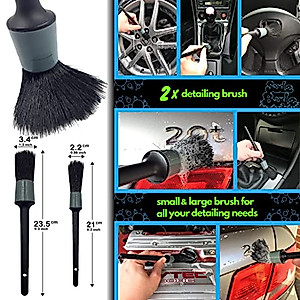 Sudz Budz Premium Microfiber Car Wash Kit 8pcs | Multipurpose Car Wash Mitts, Microfiber Towel Set, Wheel Brush, Car Detailing Brush Set. Auto Detailing Supplies for Exterior Washing Interior Cleaning