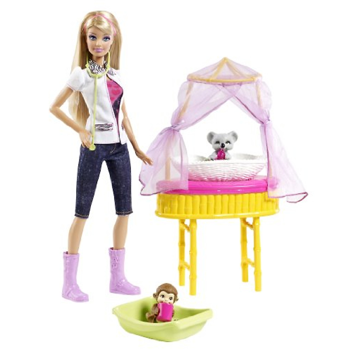 Barbie I Can Be Zoo Doctor Doll Playset