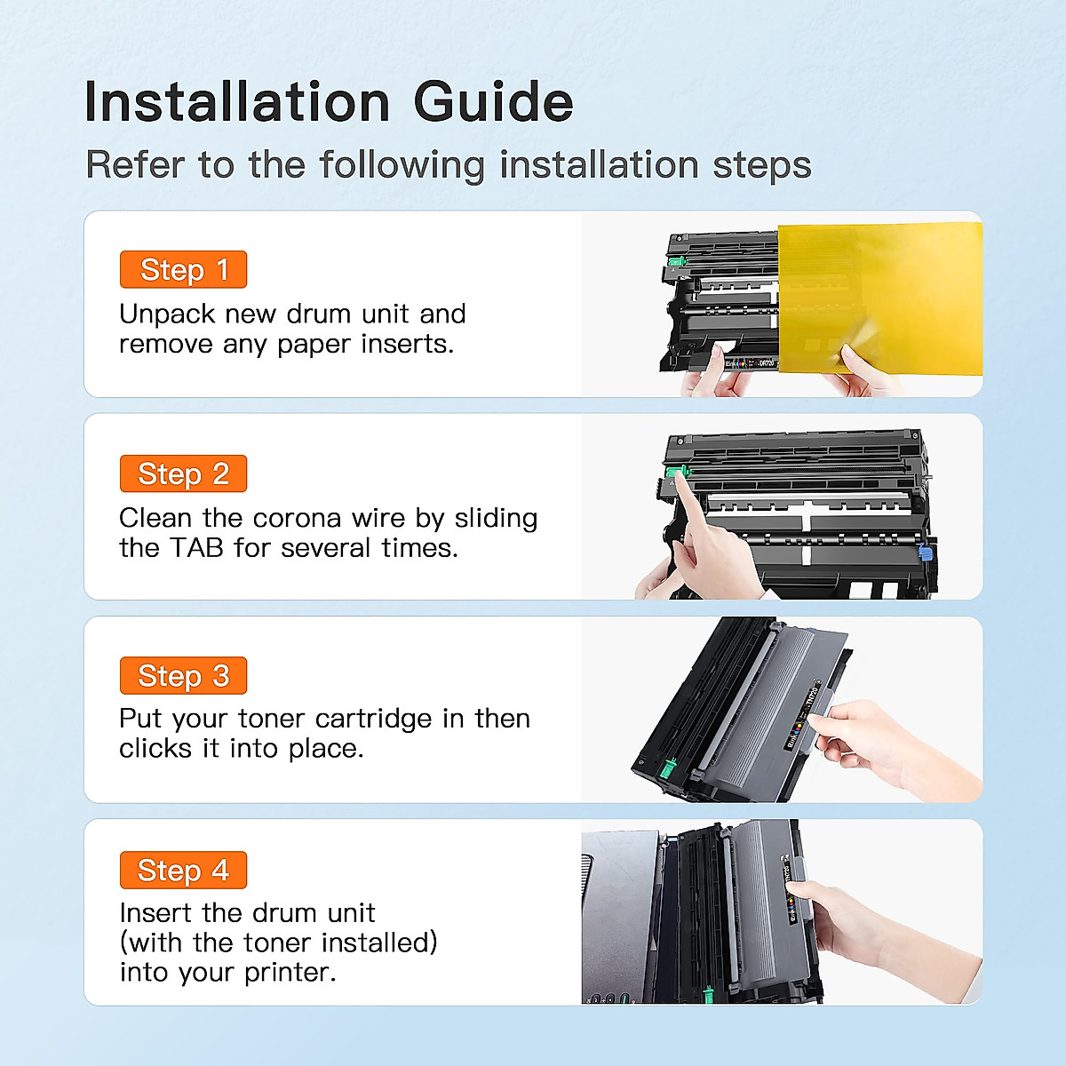 E-Z Ink (TM Compatible Drum Unit Replacement for Brother DR720 DR 720 to use with DCP-8155DN DCP-8150DN MFC-8950DW MFC-8710DW MFC-8910DW HL-6180DW HL-5450DN HL-5470DW MFC-8810DW HL-5440D (1 Drum)