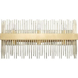 Capital Lighting 125461FI Lena Hollywood Regency Inspired Slim Rods Linear Bath Vanity Wall Mount, 6-Light 360 Total Watts, 12"H x 24"W, Fire and Ice