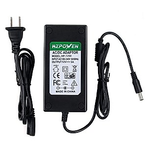 12V AC DC Adapter for Zebra ZQ500 ZQ510 ZQ520 Direct Thermal Printer ZQ52, Zebra Printer Charging Power Supply Cord