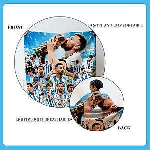 Soccer Blanket Football Player Soft Flannel Blankets Cozy Plush Throw Throws Outdoor Football for Bedding Boys Girls Adults Gifts 50''x60''