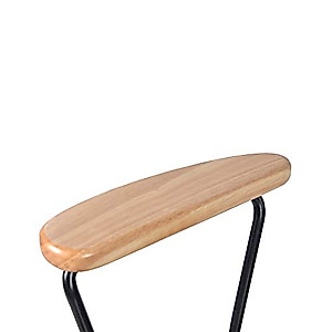 GIA Adjustable Swivel Chair with Armrests and Brown Vegan Leather Seat