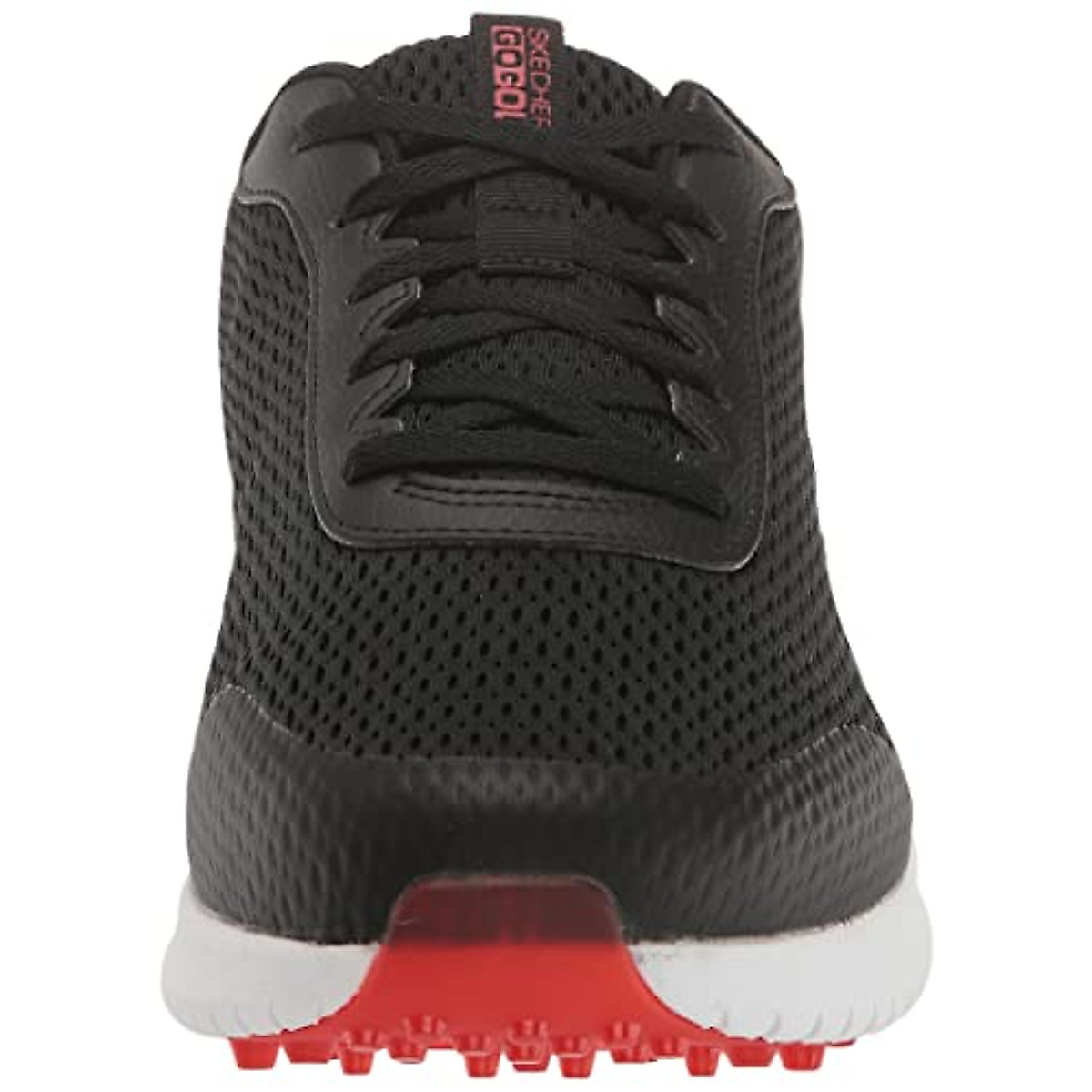 Skechers Men's Max Fairway 3 Arch Fit Spikeless Golf Shoe Sneaker, Black/Red, 12 Wide