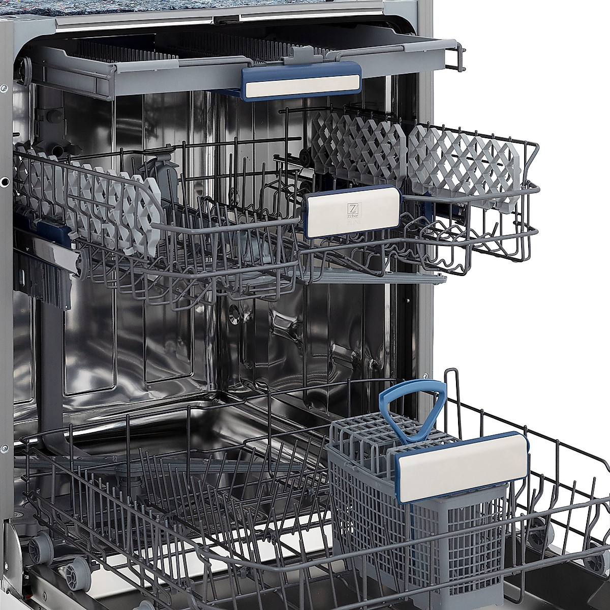 ZLINE 24" Tallac Series 3rd Rack Tall Tub Dishwasher in Custom Panel Ready with Stainless Steel Tub, 51 dBa (DWV-24) (Panel Ready)