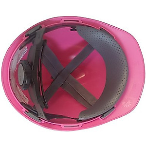 MSA V Cap Style Hard Hats w/FasTrac III Suspensions and Handy Tote Bag - Standard Pink