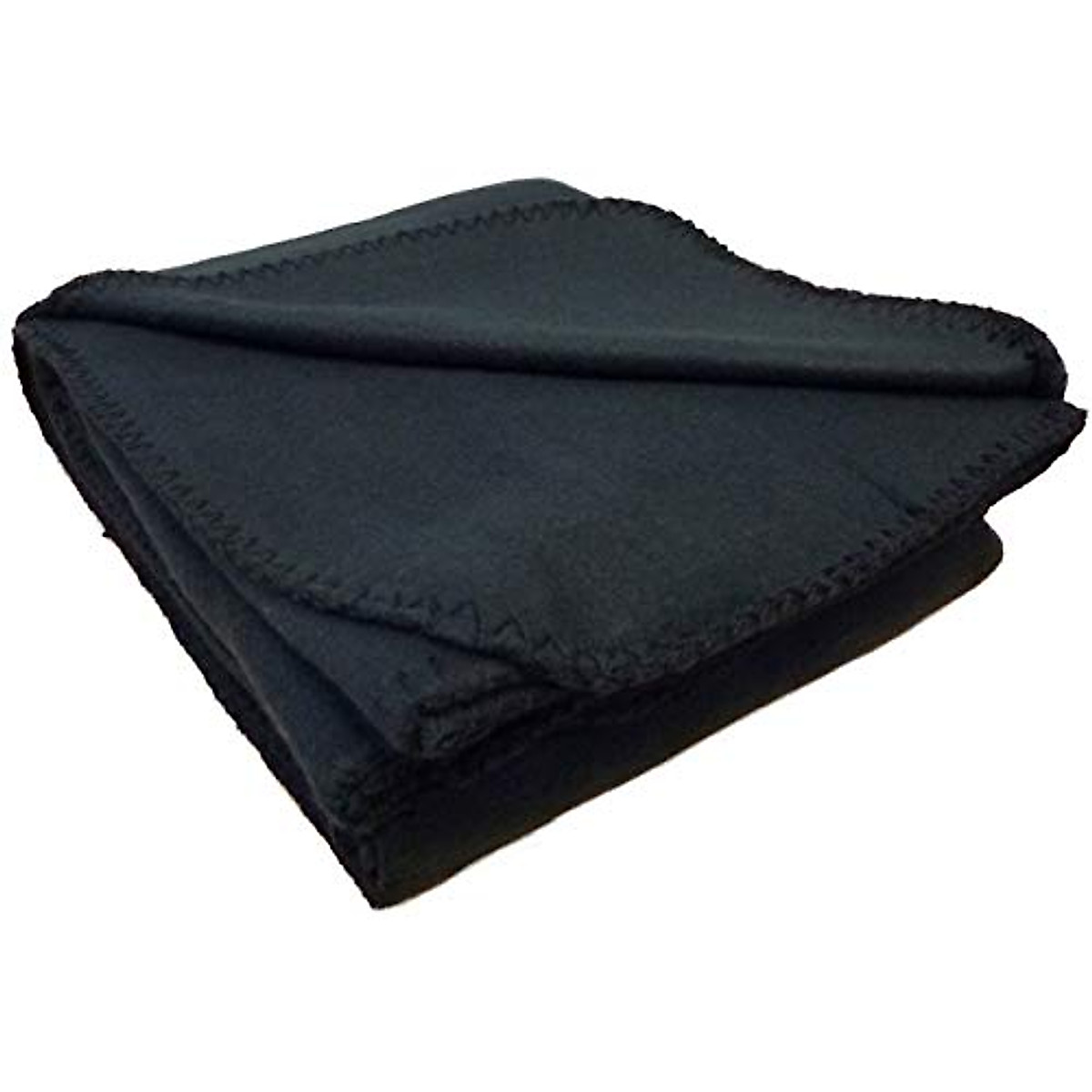 Anico Cozy Polar Fleece Blanket, 50" x 60", Black Throw Blanket