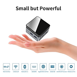 Mini PC Windows 11 Pro,8GB DDR4 RAM,256GB SSD Intel 11th Gen CPU N5105 Mini PC, Mini Computers Support 4K@60Hz Dual Display,WiFi 2.4G/5G,BT4.2,USB 3.0,Gigabit Ethernet
